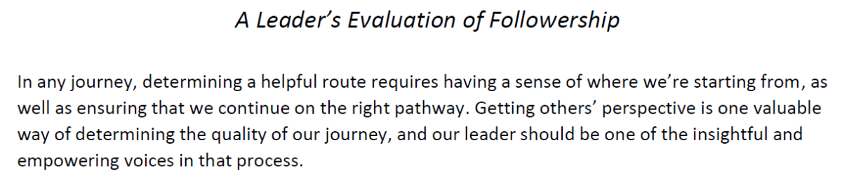 New Free Resource: Leader’s Evaluation of Followership – Embracing ...